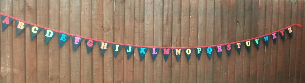 Alphabet Bunting Rainbow Abc Banner on Luulla